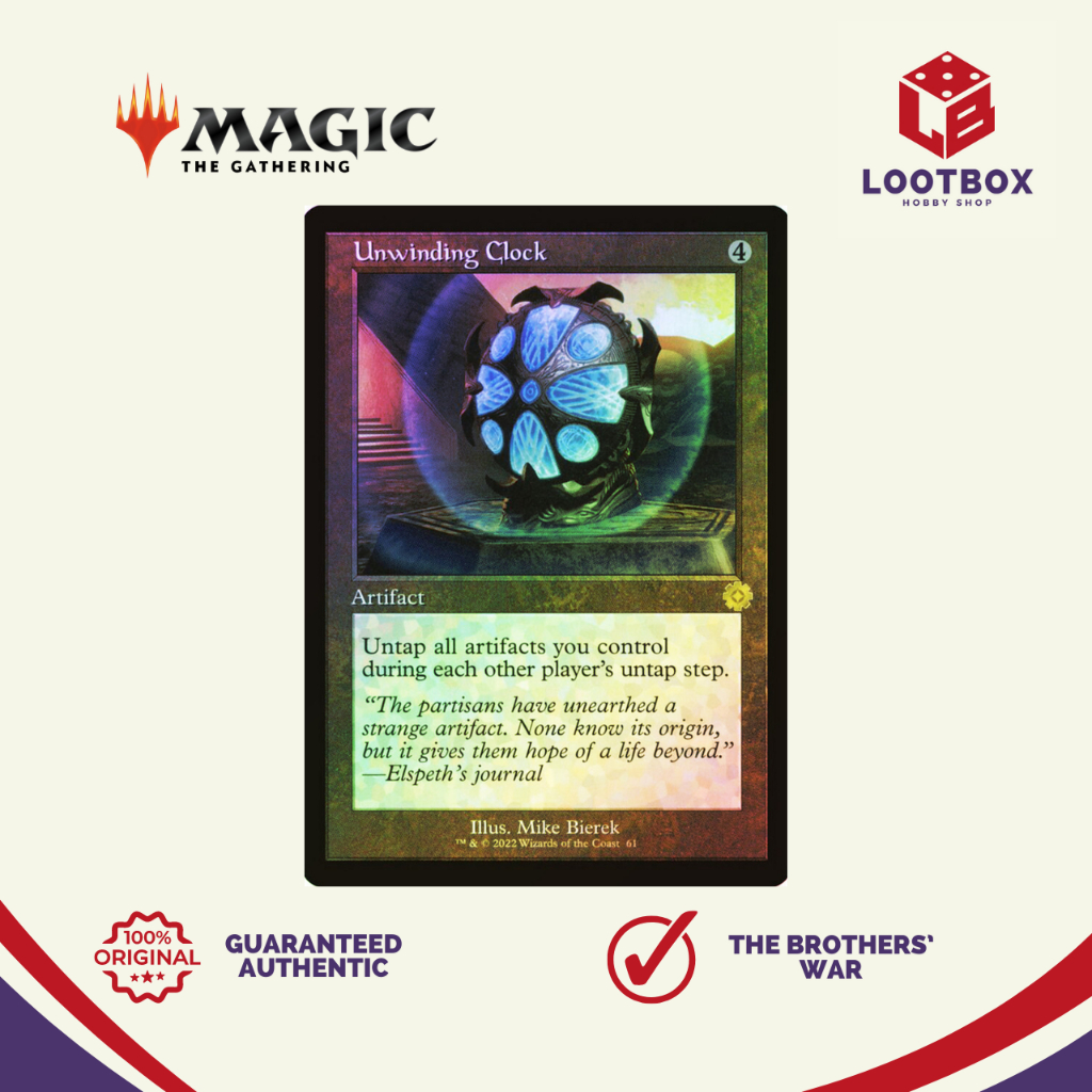 Magic the Gathering: Unwinding Clock (Rare) - The Brothers' War ...