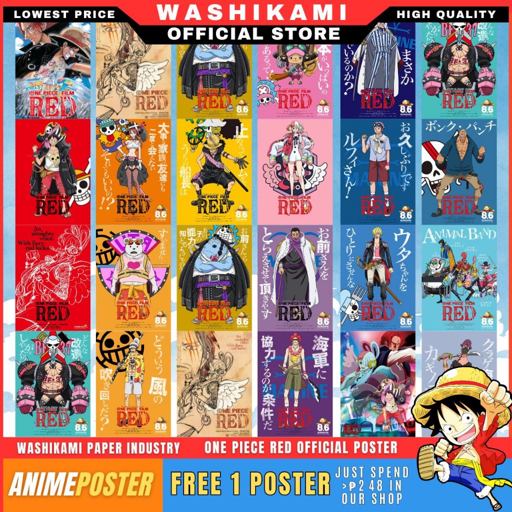 One Piece Red Official Posters - Part 1 of 2 : A4 Anime Posters ...