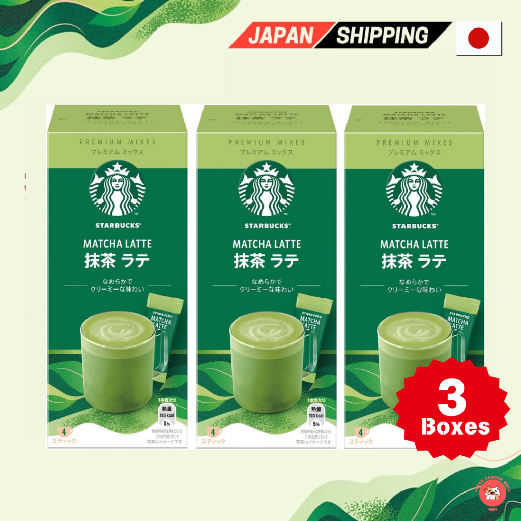 Nestle Starbucks® Premium Mix Matcha Latte Stick Coffee 4P x 3 Boxes ...