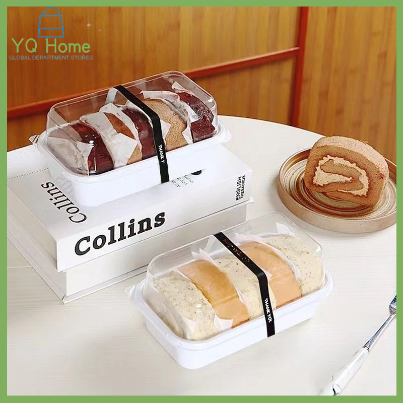 50PCS Cake Roll Packaging Box Swiss Roll Cut Block Biscuit Baking ...