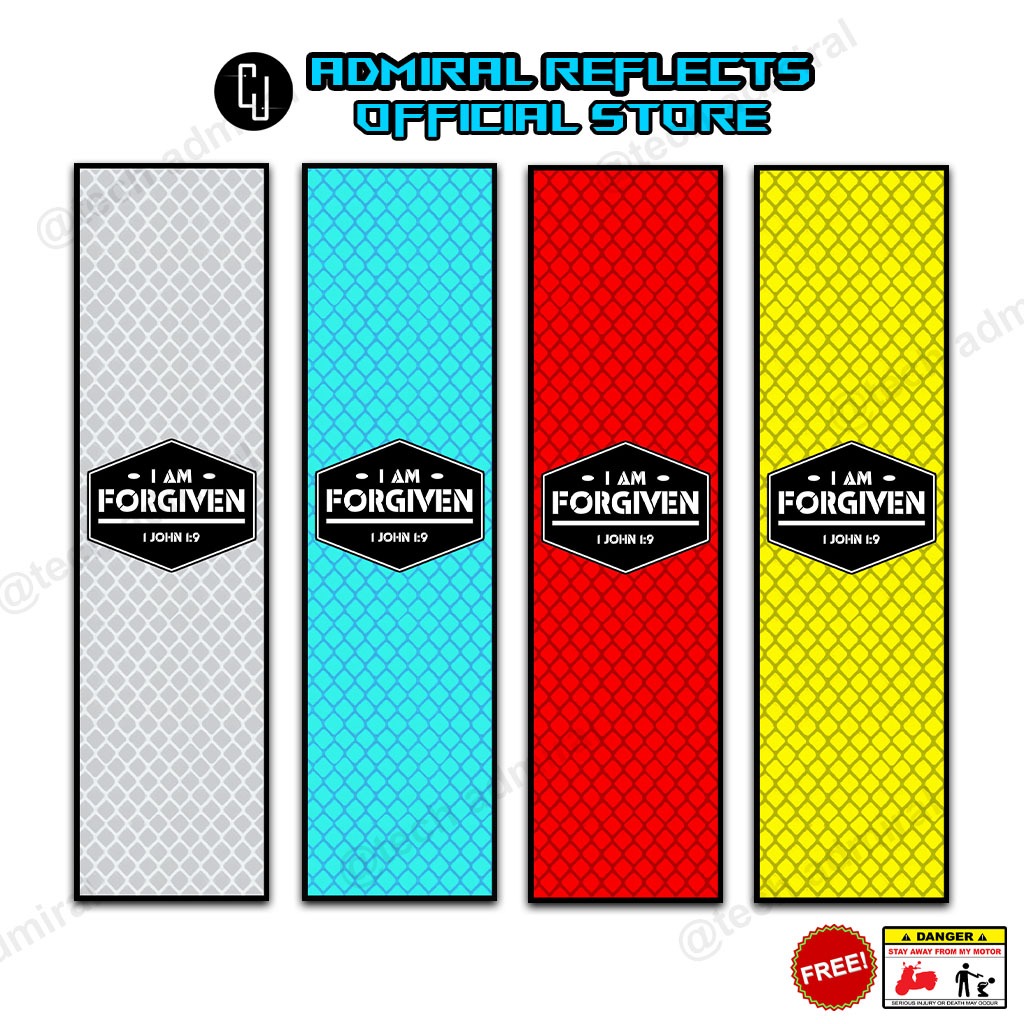 Alloy Top Box Sticker Waterproof I Am Forgiven (REFLECTORIZED) | Shopee ...