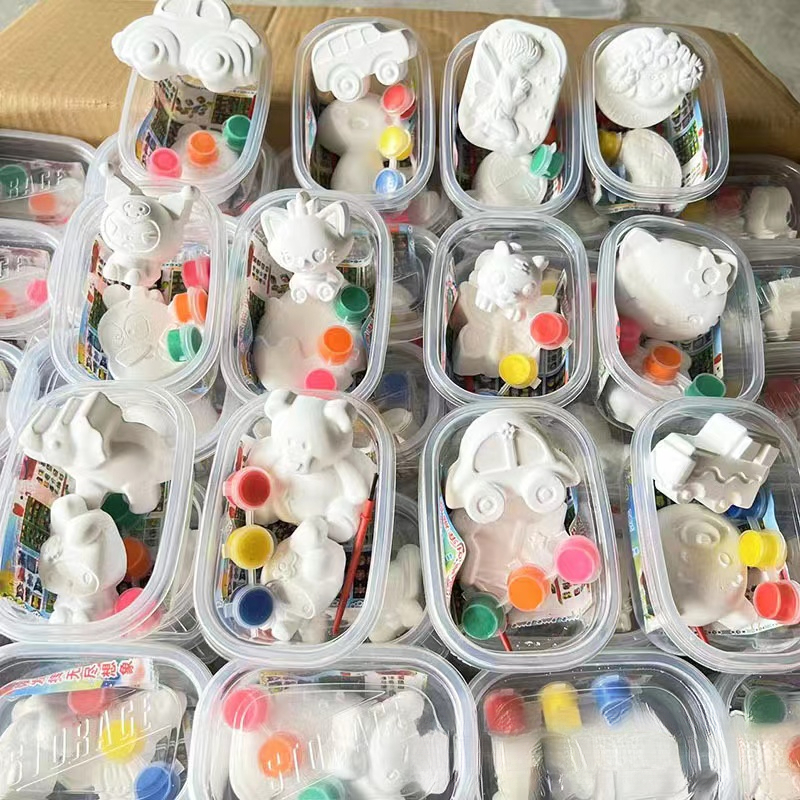{Wholesale} Cartoon Coloring Plaster Doll Plaster Painting Set Diy ...