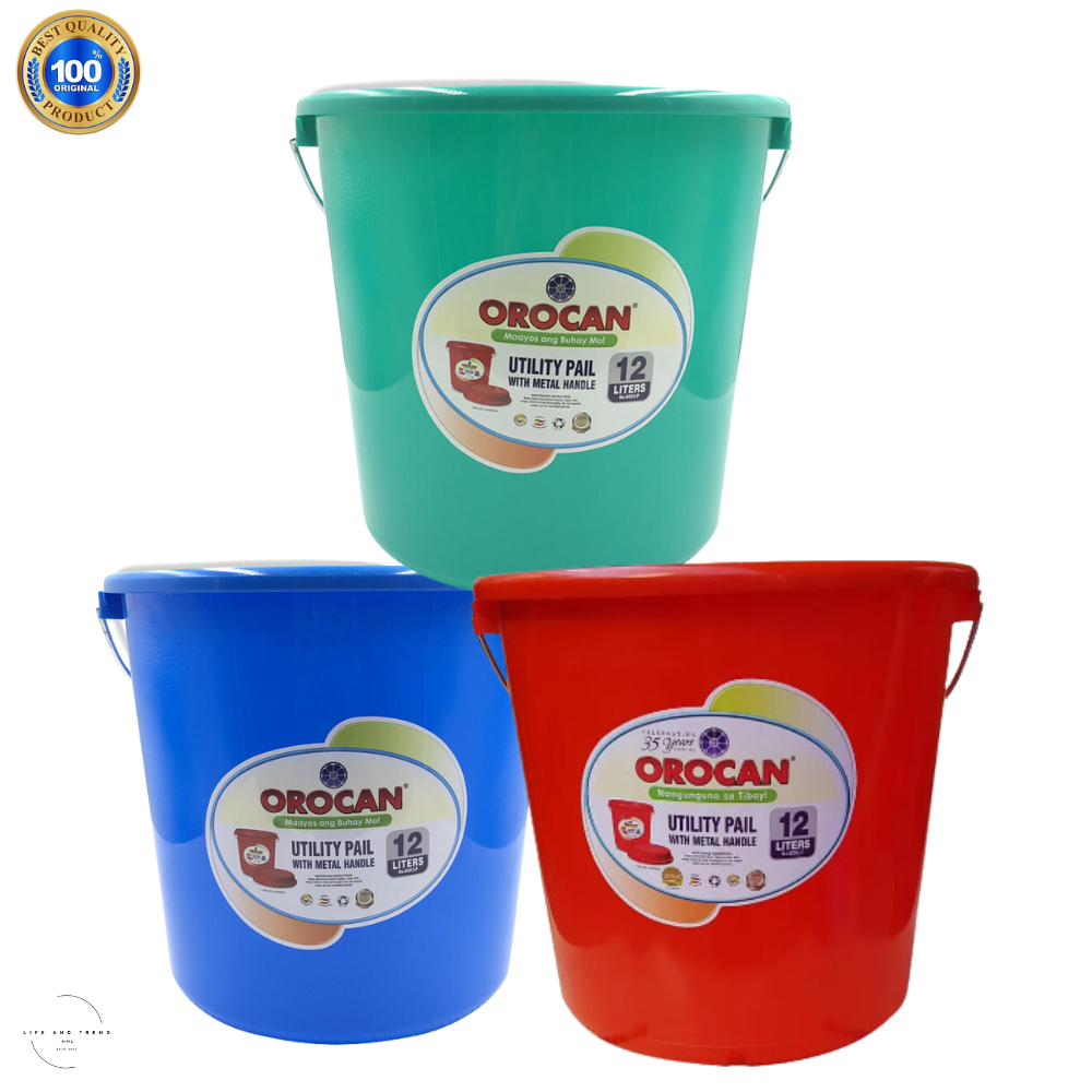 Orocan Handy Pail with Lid 12L by Life and Trend MNL | Shopee Philippines