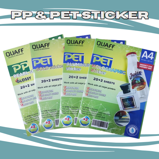 Pet Aluminum Sticker | Pearl Sticker Glossy | Label sticker A4 Size ...