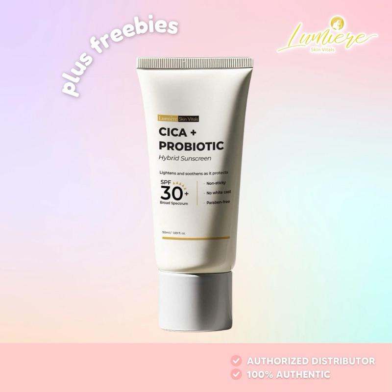 LUMIERE SKIN VITALS CICA + PROBIOTIC HYBRID SUNSCREEN SPF30+Broad ...