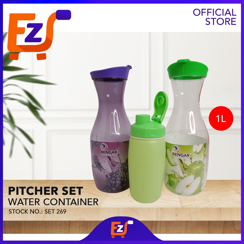 EZ DEAL Bengar Plasticware 1 Liter Pitcher Set | Water & Juice ...