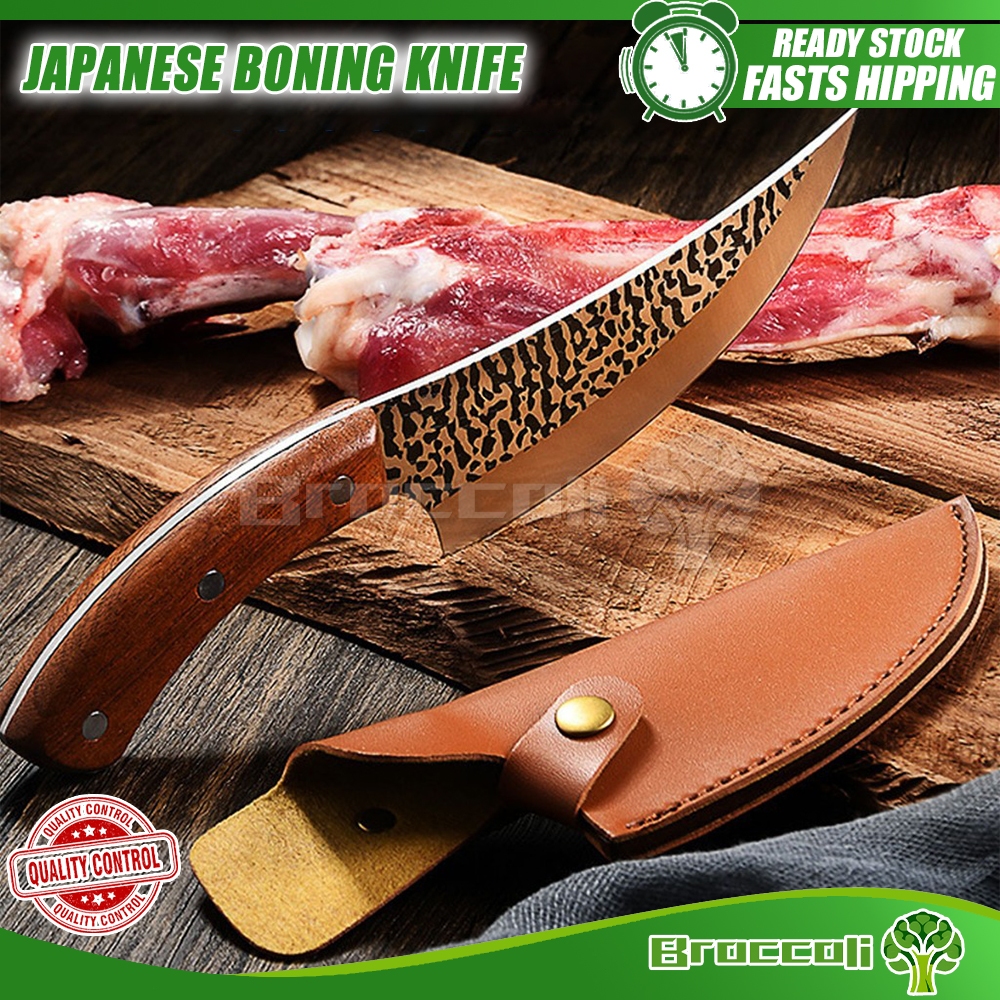Japanese Damascus Kitchen Knife Meat Professional Chef Butcher Boning ...