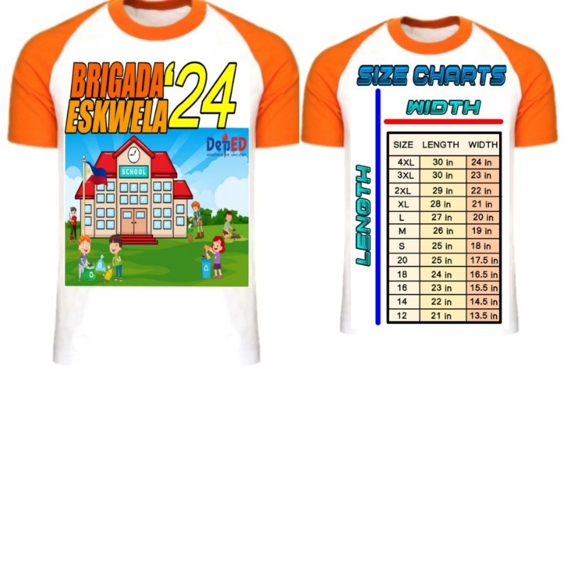 BRIGADA ESKWELA 2024 RAGLAN SHIRTS SUBLIMATION PRINT D1 | Shopee ...