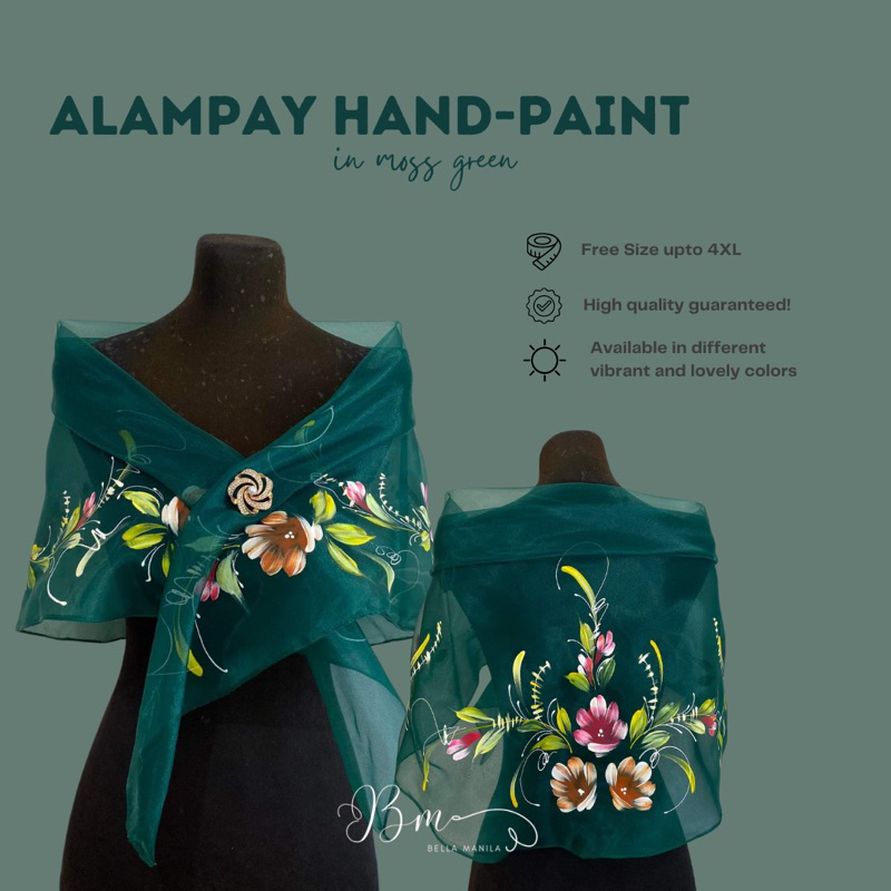 Filipiniana Alampay Handpaint | Shopee Philippines