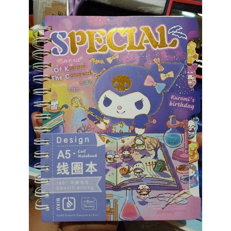 6pcs Sanrio Character Binder Notebook A5 Hard Board Cover 100leaves ...