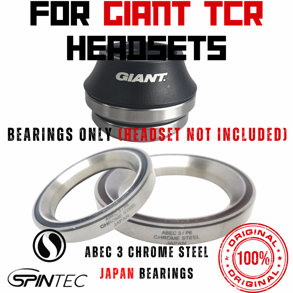 GIANT TCR Headset Chrome Steel JAPAN Bearings from SPINTEC (Bearings ...