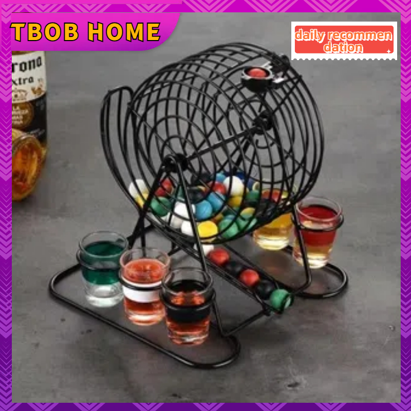 Traditional bingo Lotto Family Bingo machine set cage ball card ...