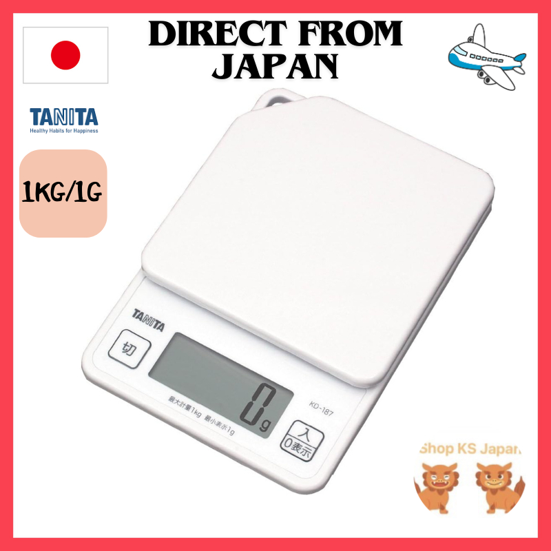 【Direct from Japan】Tanita Cooking Scale Kitchen Weighing Scale Cooking Digital 1kg 1g Unit White ...