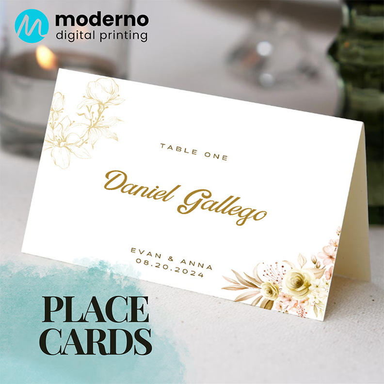 Wedding Place Card Table Guest Name with Templates Card Print • Moderno ...