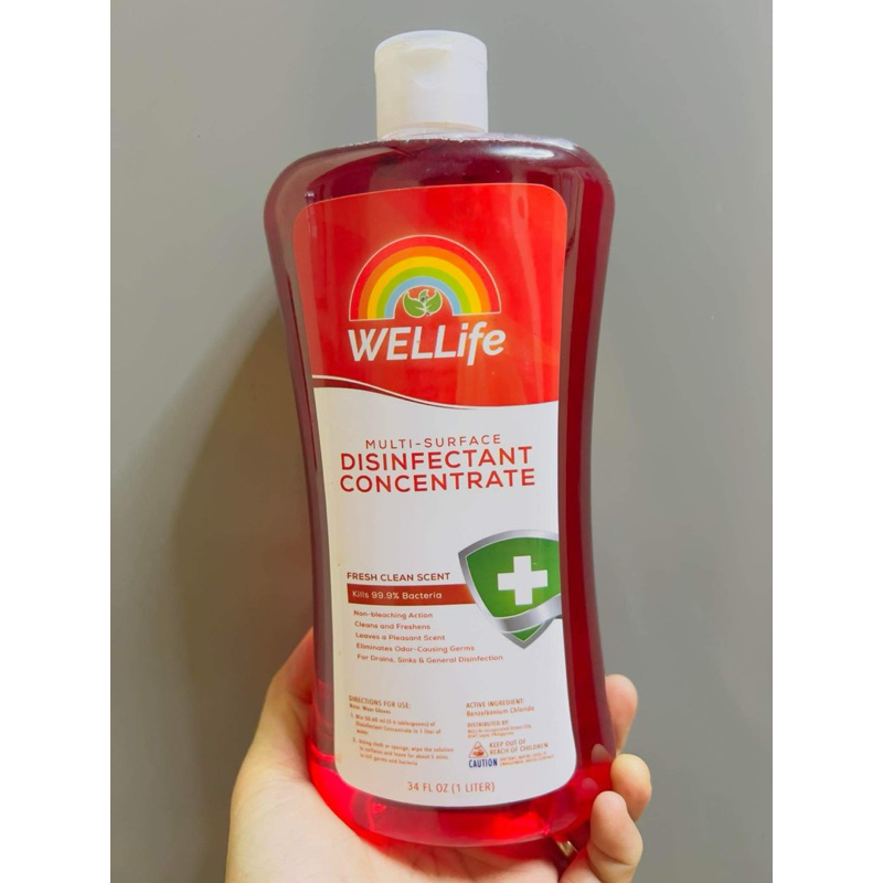 1 Liter Wellife Multi-Surface Disinfectant Concentrate For Drains ...