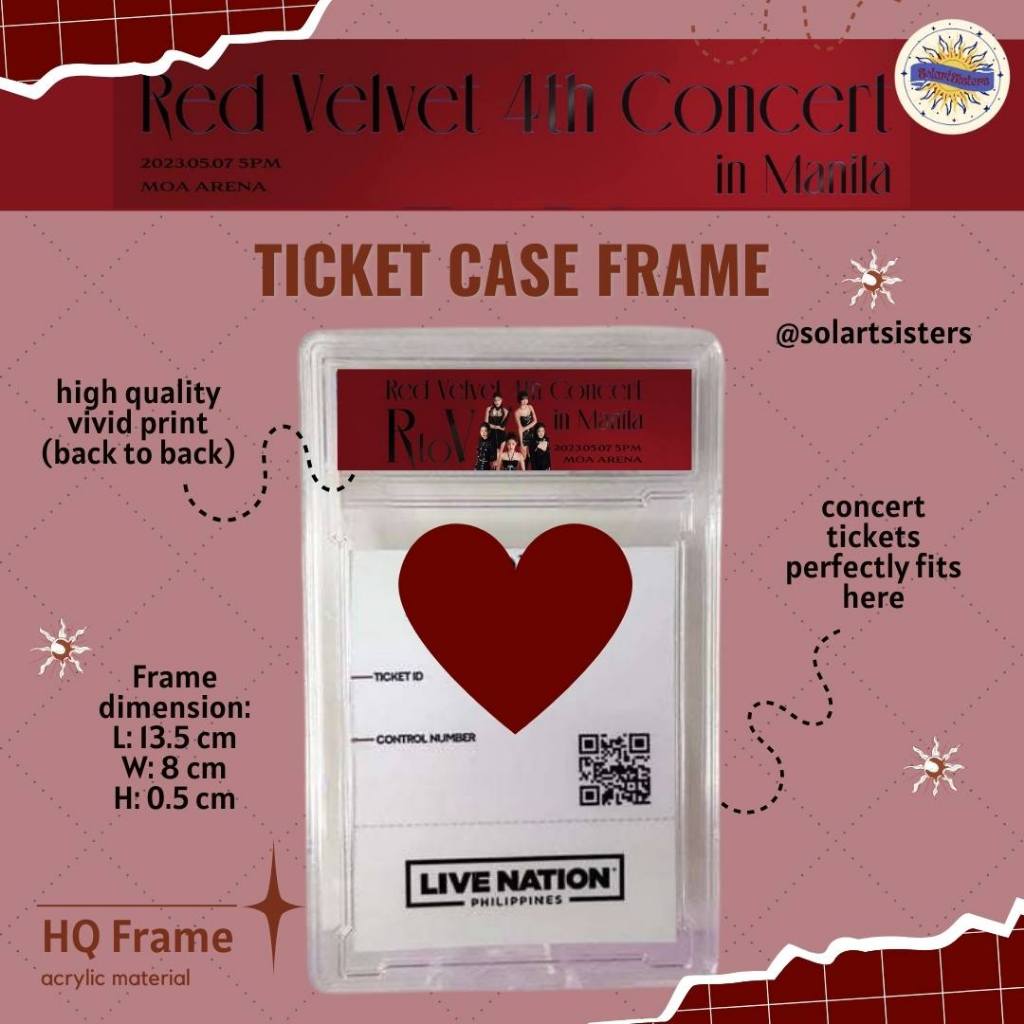 RED VELVET 4th Concert : R to V World Tour Ticket Case Frame Keeper ...