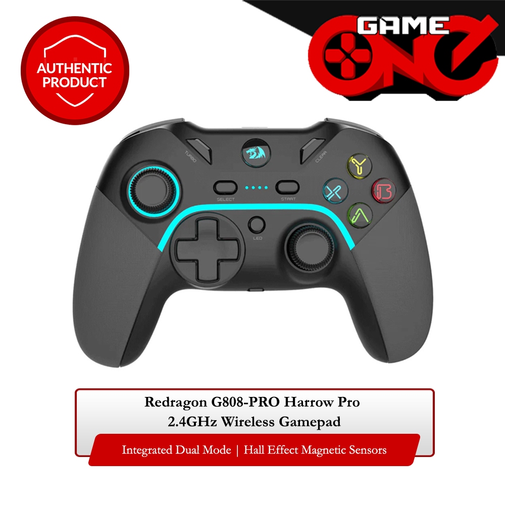 Redragon G808-PRO Harrow Pro 2.4GHz Wireless Gamepad - Black | Shopee Philippines