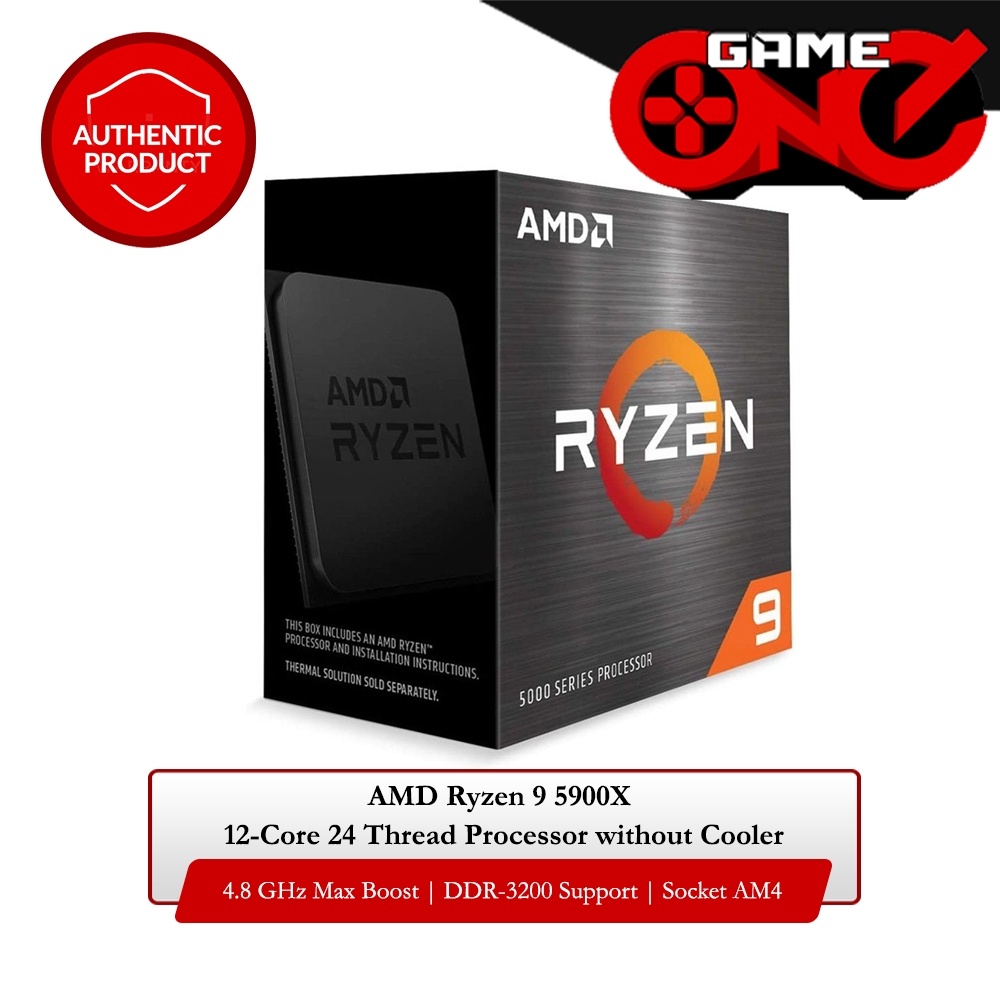 AMD Ryzen 9 5900X 12-Core 24 Thread Processor without Cooler | Shopee ...