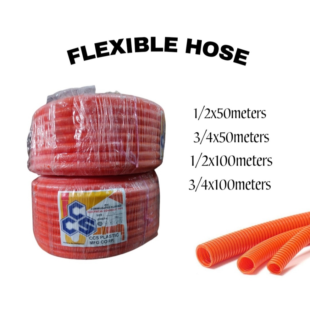 ORANGE Flexible Hose PVC 1/2 & 3/4 (50METERS/100METERS) | Shopee Philippines