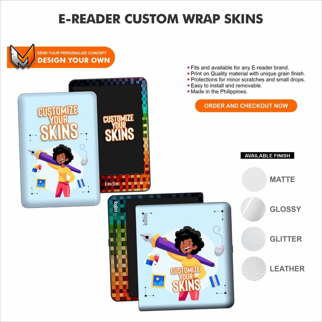 E-reader Customized Skins (send your exact unit and design/color upon ...