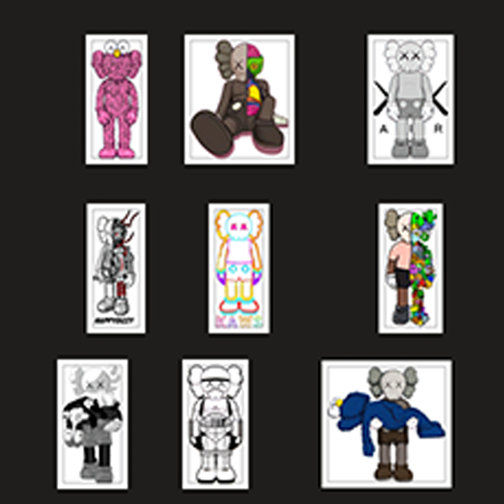 IRON ON TSHIRT - Kaws Designs A4 Size Print Designs Direct Transfer ...