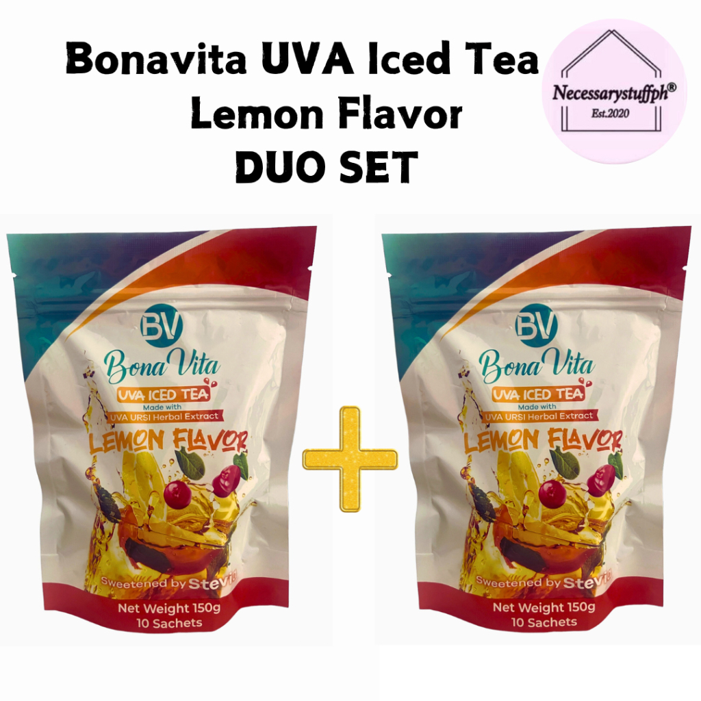 Bonavita UVA Iced Tea Lemon Flavor DUO SET (2 Pouches = 20 sachets ...