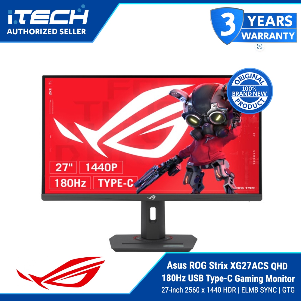 Asus ROG Strix XG27ACS 27inch QHD 180Hz | FreeSync | G-Sync | 1 ms (GtG ...