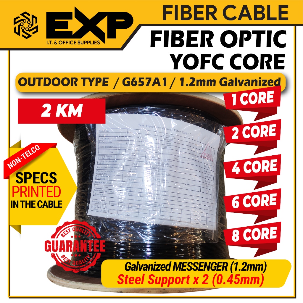 Fiber Optic Cable EXP | YOFC - 1 Core, 2 Core, 4 Core, 6 Core and 8 ...