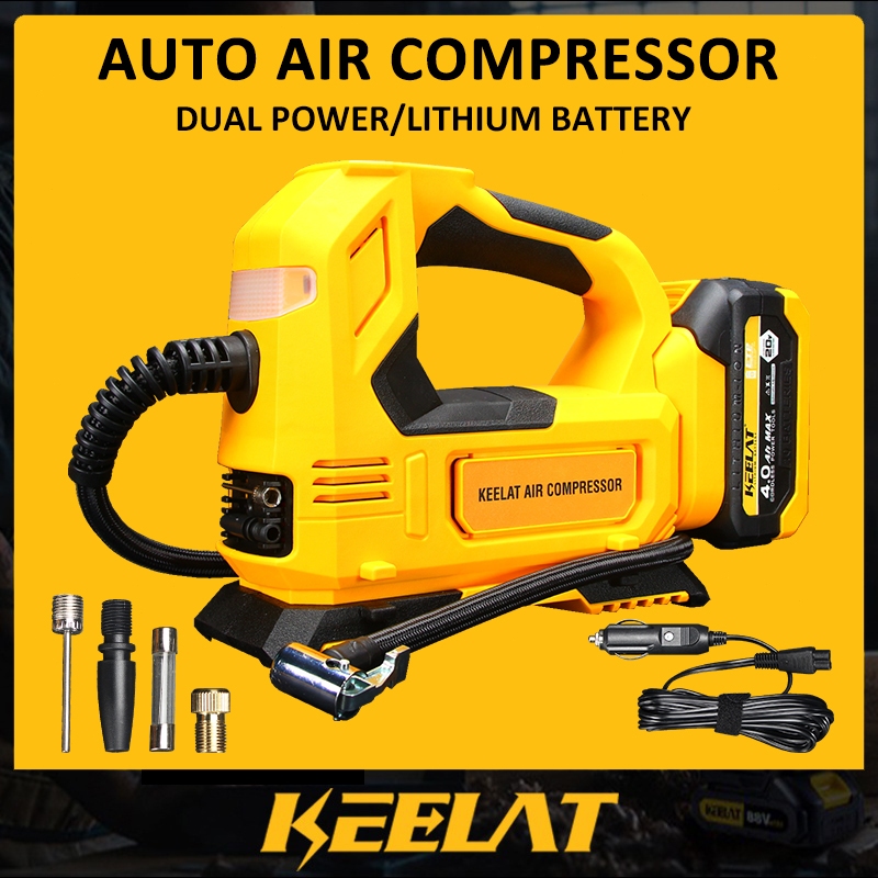 KEELAT KCI02 20V Wireless Auto Air Compressor Pump Car / Motorcycle ...