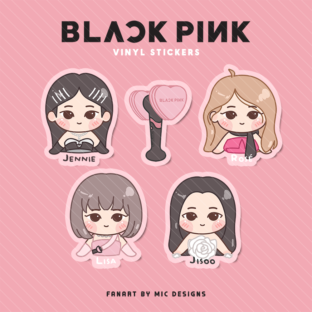Blackpink Vinyl Sticker Pack (5pcs) | K-Pop Fanart | Waterproof Laptop ...