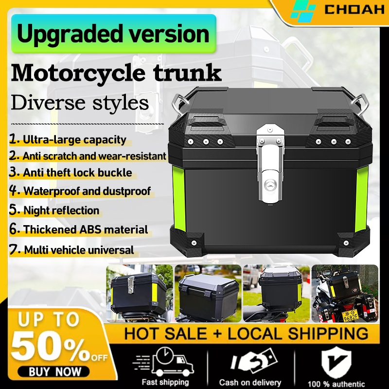 【24h ship】Motorcycle Top Box Motorcycle Box 36L45 Large Capacity ...