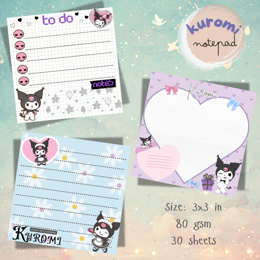 KUROMI NOTE PAD MEMO PAD | Shopee Philippines