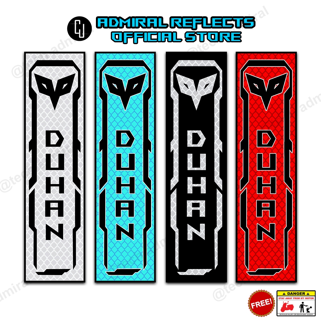 Alloy Top Box Sticker Waterproof DUHAN Metal Edition (REFLECTORIZED ...