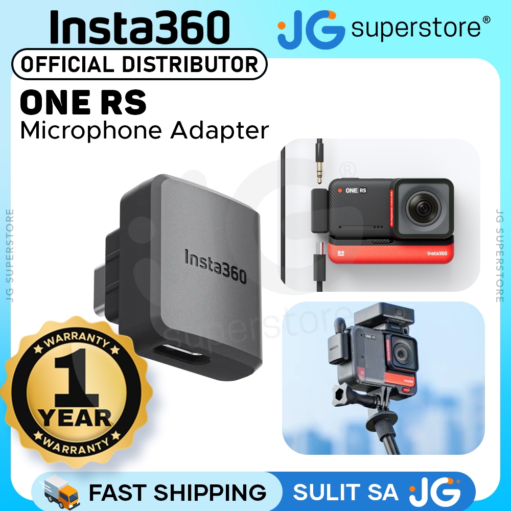 Insta360 Microphone Adapter (Horizontal) for ONE RS Action Camera w ...