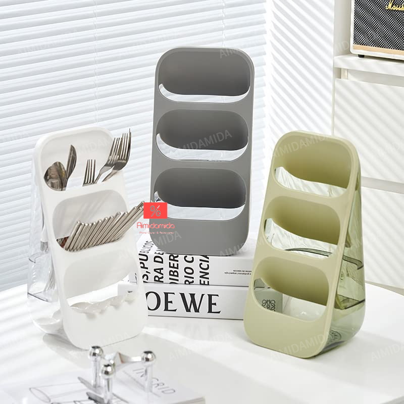 Spoon Chopsticks Fork Storage Box Multifunction Cutlery Holder Plastic ...