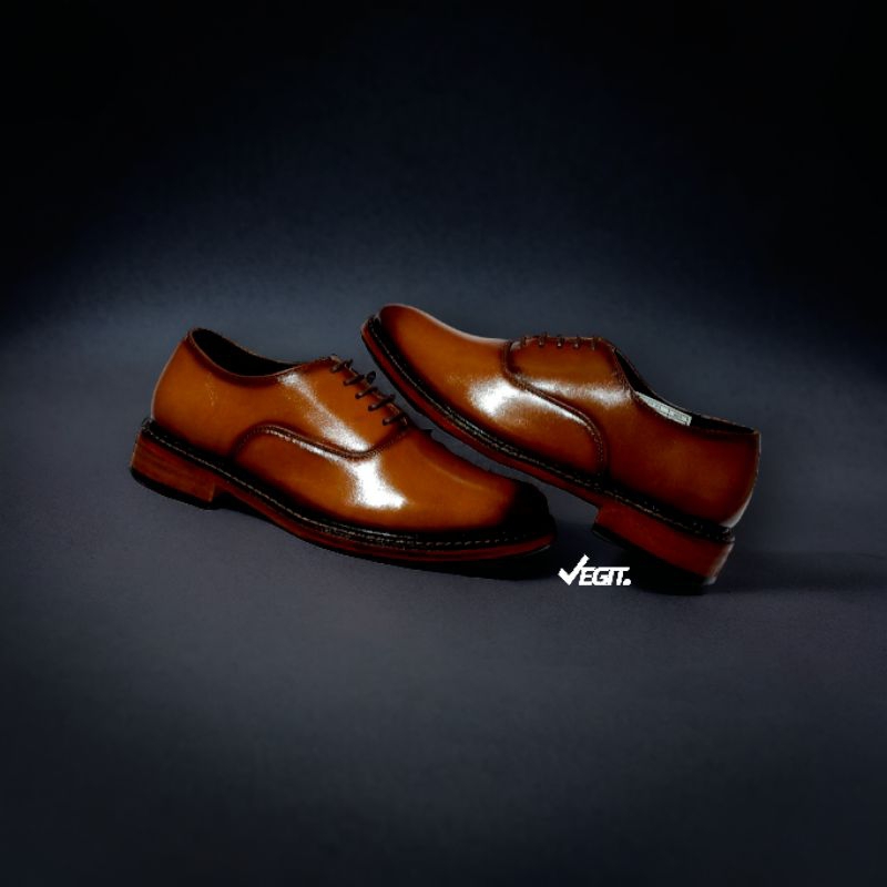 Legit Outlet Marikina Made Plain Toe Low Burnt Brown Formal Leather ...