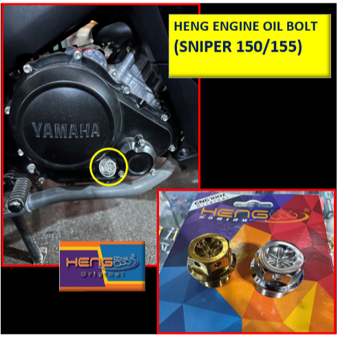 HENG Original Engine Oil Bolt for YAMAHA SNIPER 150 and 155 (sold per ...
