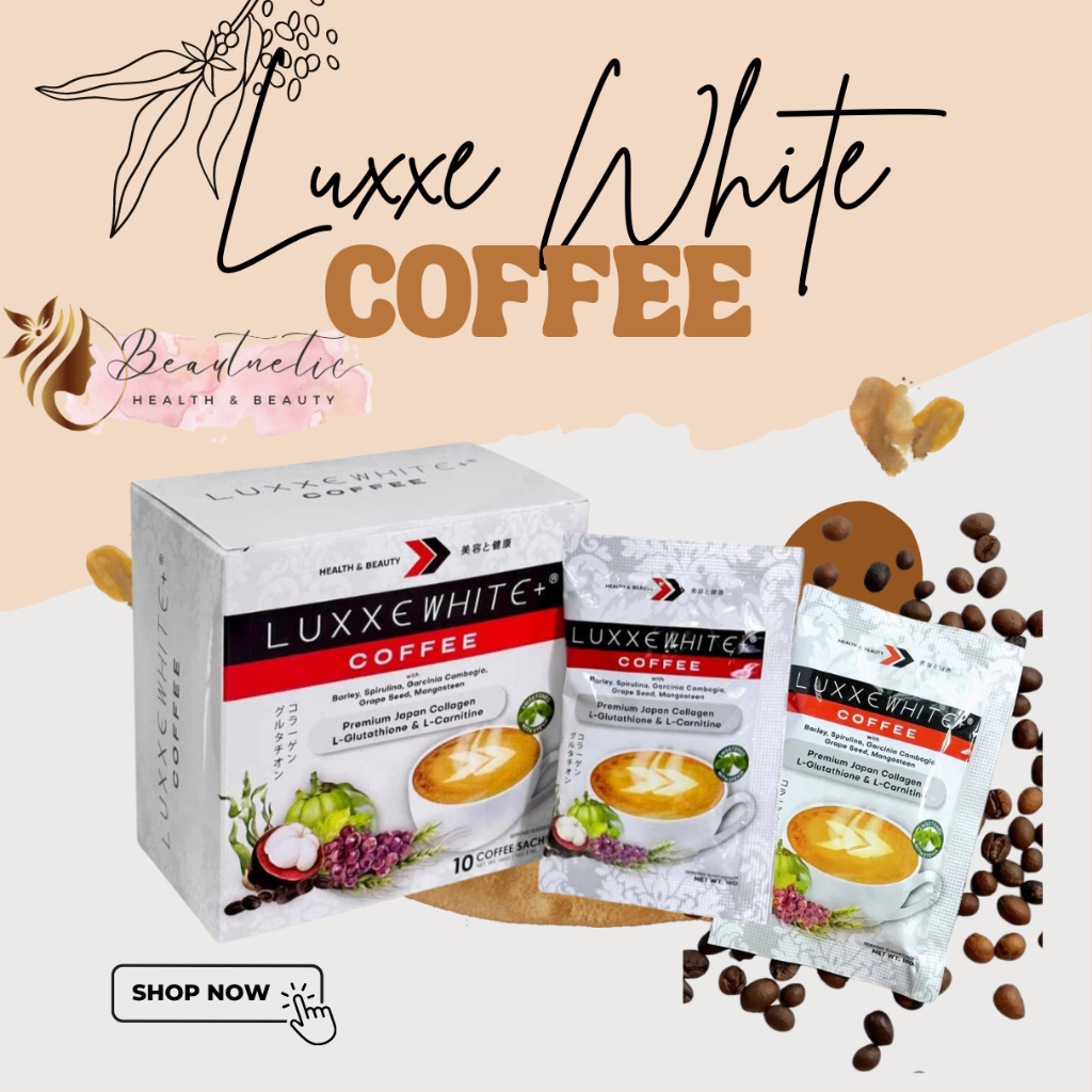 Luxxe White Coffee With Japan Collagen 10 sachets | Shopee Philippines