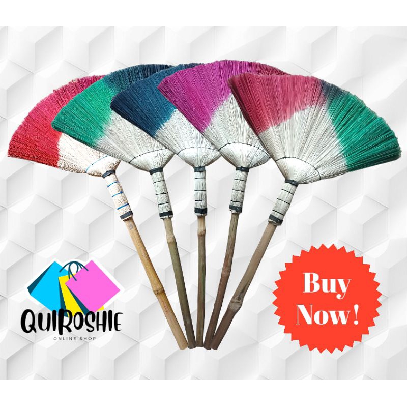 Multi-purpose Colored Native Buri Brooms Double Walis Tambo | Shopee ...
