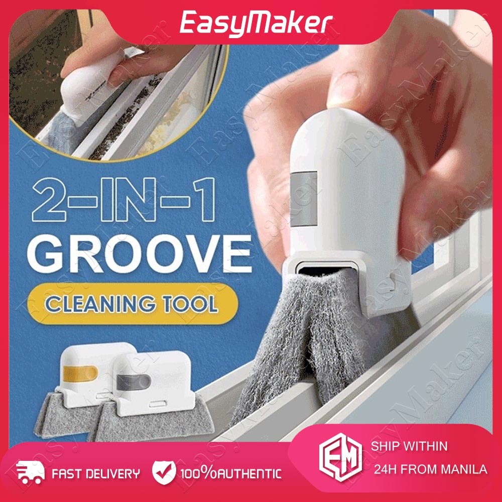 Magic Window Cleaning Brush 2-in-1 Groove Cleaning Tools Window Frame ...