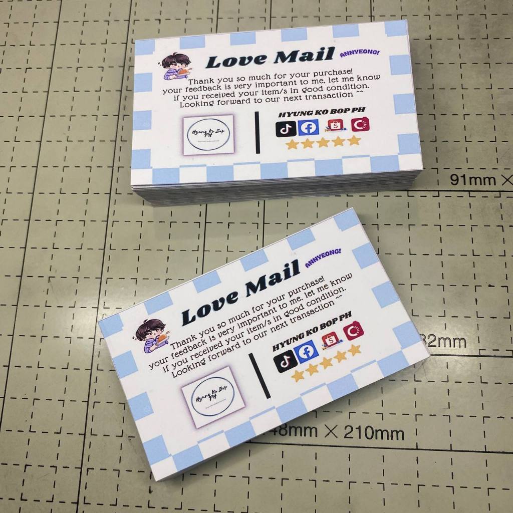 CUSTOMIZED THANK YOU CARD/PHOTO CARDS FREEBIES | Shopee Philippines