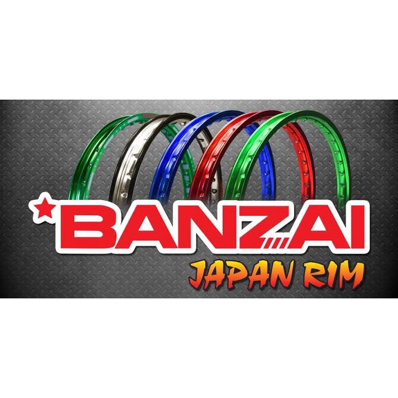 Banzai Rim Japan (SOLD Per PIECE) Rim Colored Alloy (1PC) | Shopee ...