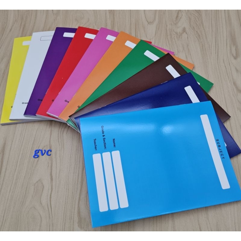 Rainbow Writing Notebook. Plain Color Cover 80 Leaves ( 1 piece ...