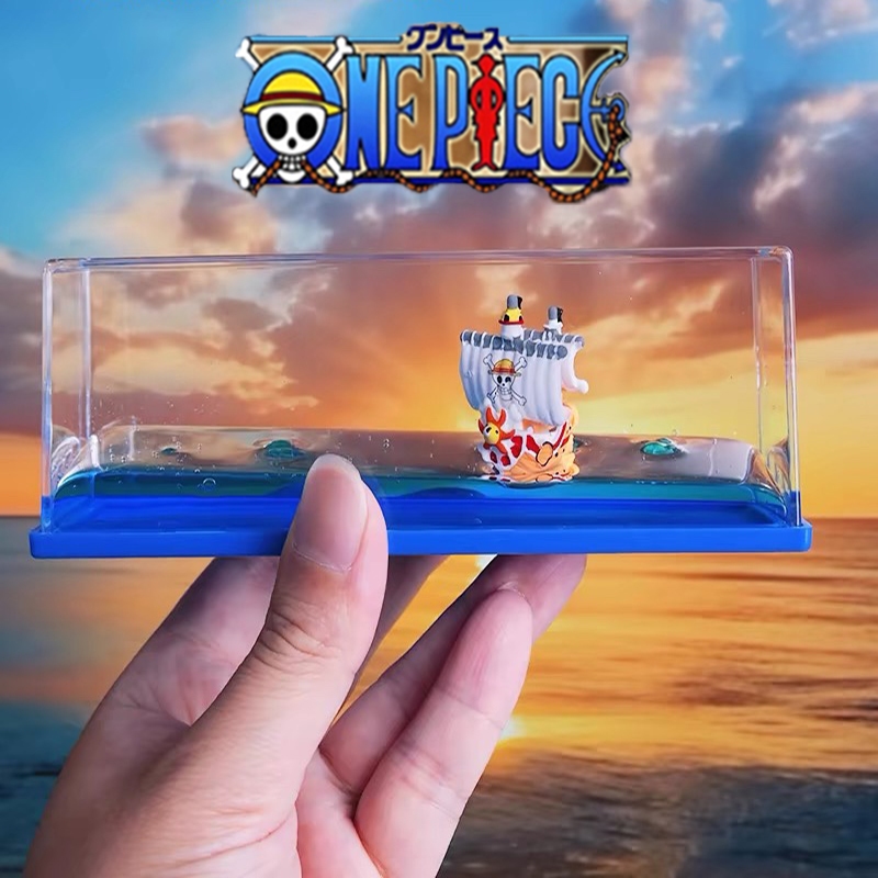 Anime One Piece Graduation gift Unsinkable Ship Desk Fluid Drift ...