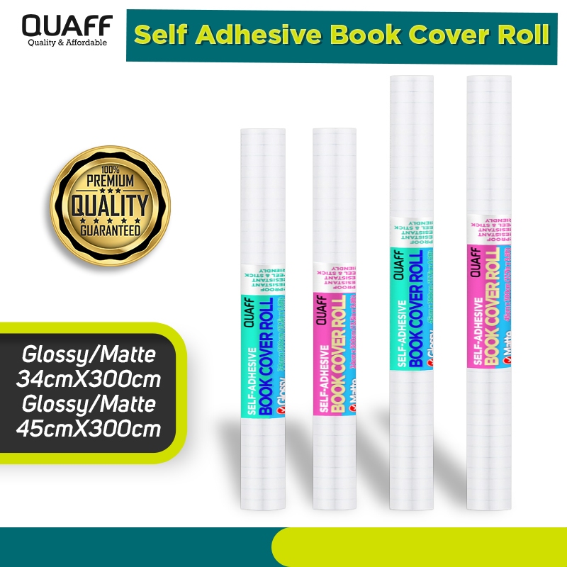 Quaff Self Adhesive Book Cover Roll Glossy/Matte | Shopee Philippines