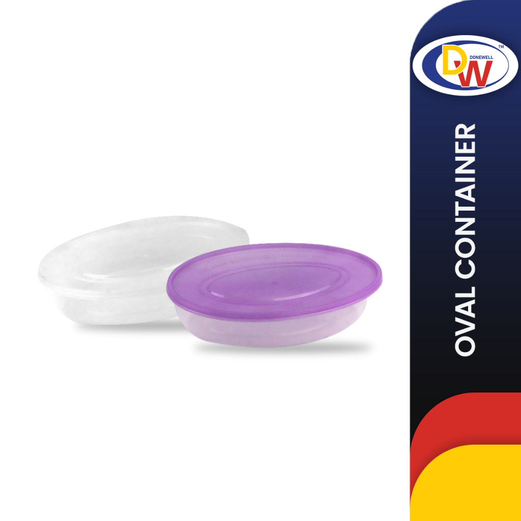 (30pcs/6packs) Donewell Oval Microwavable Food Container 400ml | Shopee ...
