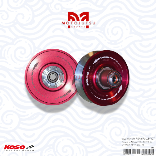KOSO CNC Aluminum Torque Drive Pulley for Yamaha NmaxV2 / Aerox V2 ...