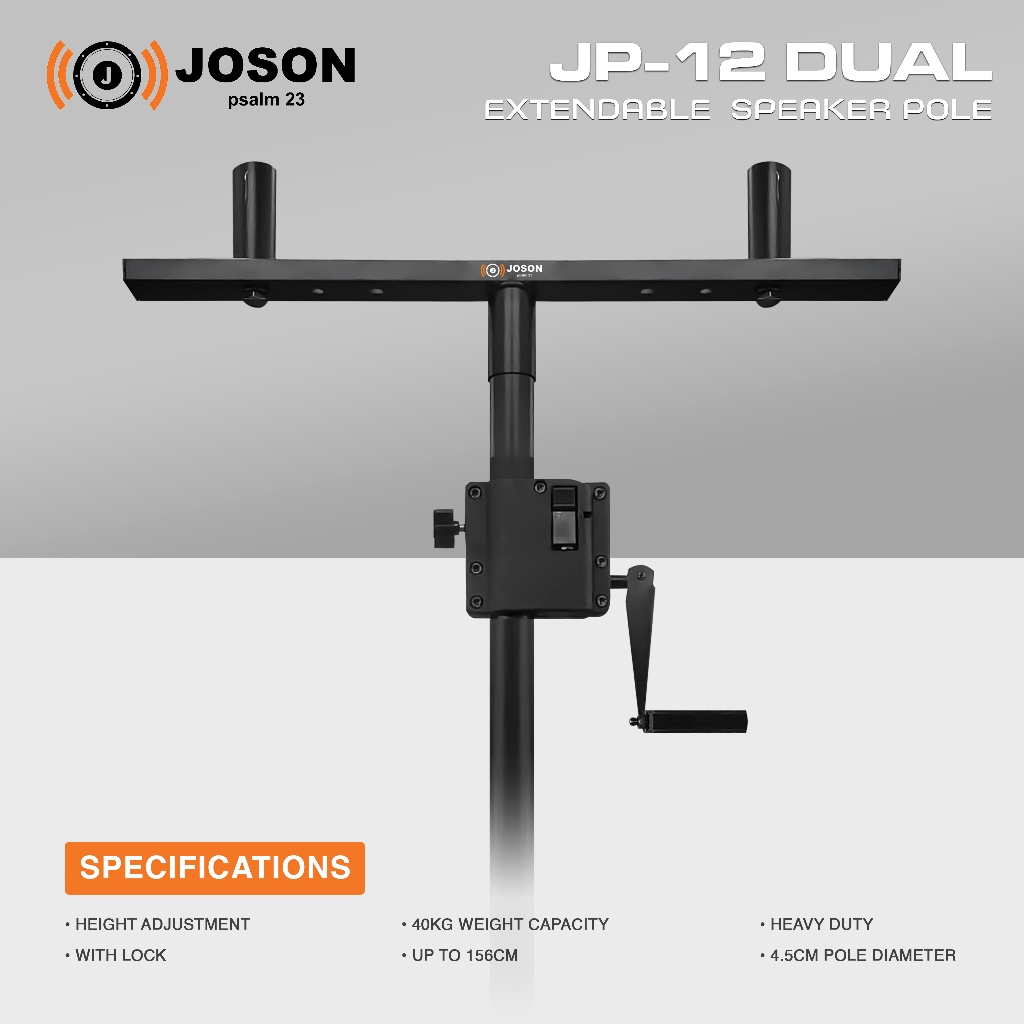 Joson JP-12 POLE STAND DUAL Extendable Speaker Pole | Shopee Philippines