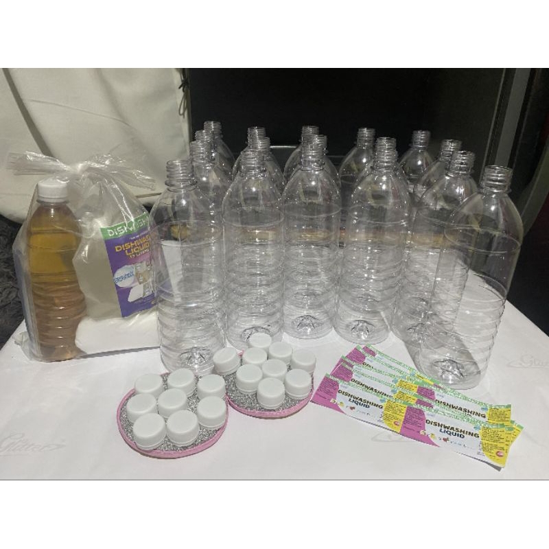 Dishwashing Liquid 10c DIY Negosyo Bundle 17-18 Yield + 17pcs 1L Pet ...