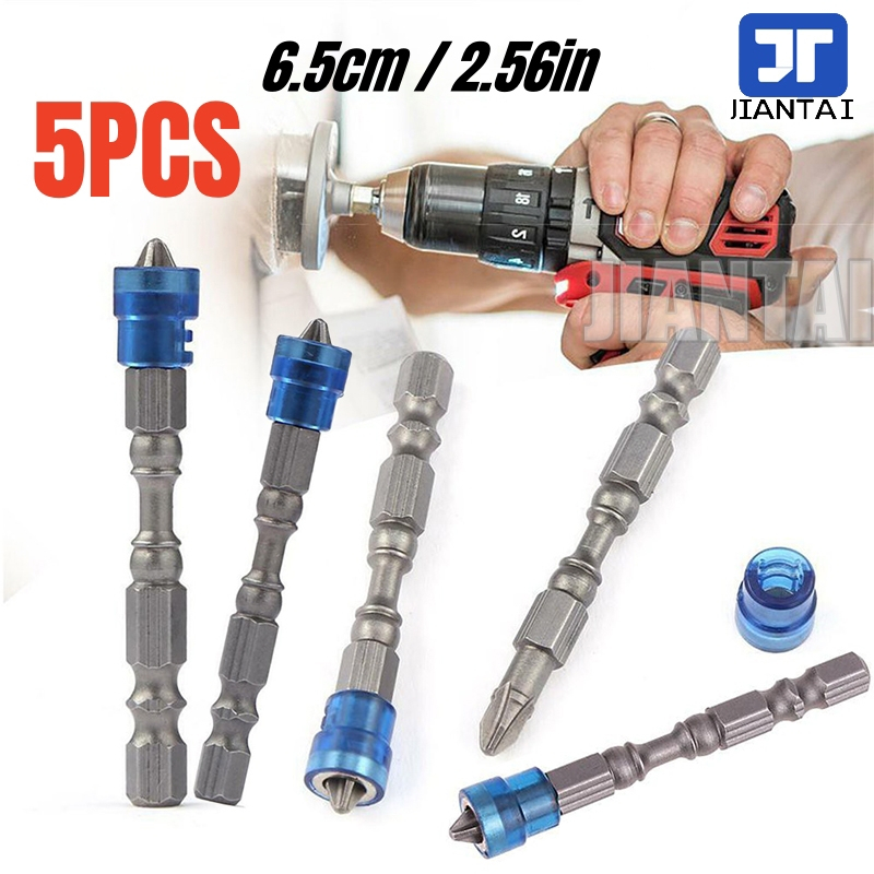 5Pcs Magnetic bits S2 1/4 Hex Shank Strong Magnetic Screwdriver Bit ...